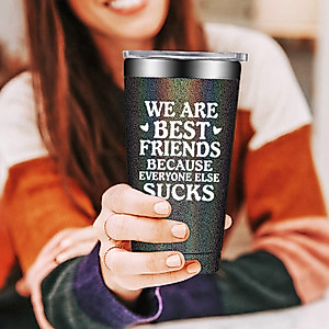 Fufendio Gifts for Women Friends - Best Friend Birthday Gifts for Women - Friendship Gifts, Valentines Day Gifts for Friend Female - Insulated Coffee Mug Tumbler Cup