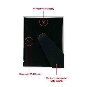 Isaac Jacobs 7x9 (Matted 5x7) Silver Metal Picture Frame, Classic Metal Photo Frame Made For Tabletop & Hanging Display, Home and Office Décor, Photo Gallery and Wall Art (7x9 (Matted 5x7), Silver)