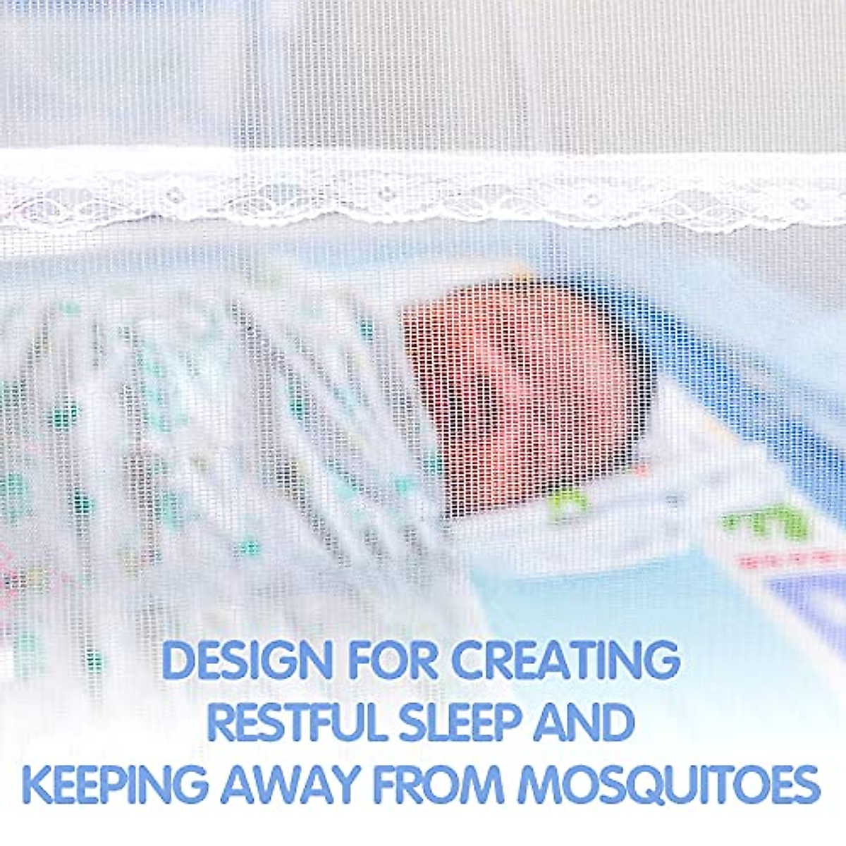 Tatuo Mosquito Net for Bed Portable Folding Net Bed with Bottom Pop up Mosquito Net Tent for Indoor and Outdoor Use Mosquito Netting for Adults Trip Camping Travel Home(74.8 x 39.3 x 43.3 Inch)