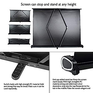 VIBY Portable 40 50inch Projector Screen 16:9 Manual Pull Up Folding Project Screen Home Theater for DLP Projector Handheld Projector (Size : 40 inch)