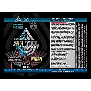 Premium Air Tool Lubricant - 4 FL. OZ. Industrial Pneumatic Tool Oil