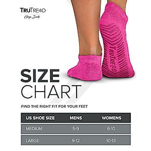 TruTread Pilates Socks with Grips for Women and Men - 6 Pairs Yoga Socks for Women | Yoga Socks for Men | Pure Barre Socks