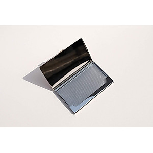 Mother of Pearl Business Card Case Credit Id Name Holder Travel Wallet Art Painting Design Metal Stainless Steel Engraved Slim Purse Pocket Cash Money Wallet (Almond Blossom)