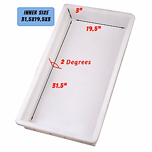 Kalinta No Seal Reusable Epoxy Mold, 31.5x19.5x3 Inches Large Resin Mold for River Table, Cutting Board, River Coffee Table, Resin Art, DIY Art Home Decoration