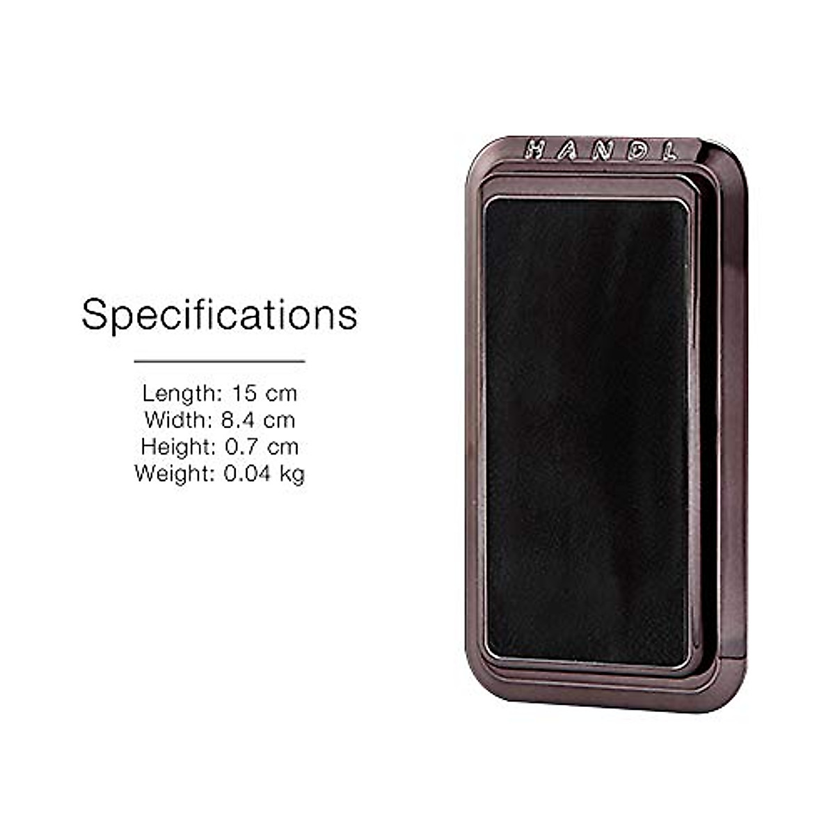 HANDL New York HANDLstick Black Suede Grip and Stand for Smartphone