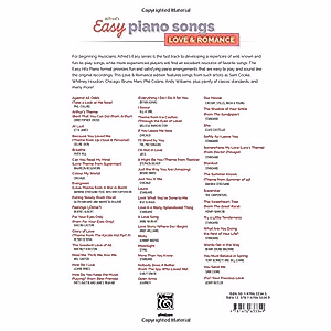 Alfred's Easy Piano Songs -- Love & Romance: 50 Classics