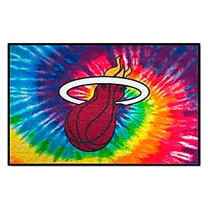 FANMATS 34397 Miami Heat Tie Dye Starter Mat Accent Rug - 19in. x 30in.