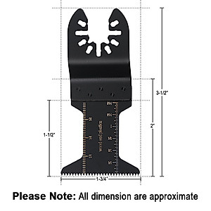 HIFROM Multi Tool Saw Blade Pro Grade Universal Oscillating Ecut Fits Fein Multimaster Genesis Bosch Craftsman Nextec Ridgid Milwaukee Dewalt Chicago Stainley Skil King 16pcs