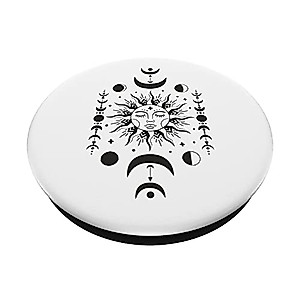 Witchy Sun Moon Celestial Crescent Bohemian Moon PopSockets Swappable PopGrip