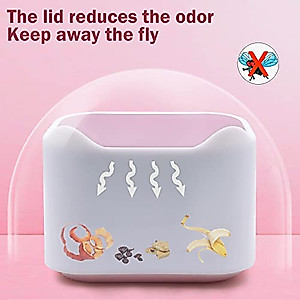 Business King Mini Desk Trash Can with Lid with Trash Bag 90pcs 2.5 L/0.7 Gallon Pink Plastic Countertop Garbage Bin with Removable Inner Tiny Waste Basket for Office Dresser Bedroom