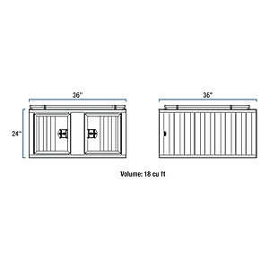 UWS DB-3636 36" Southern Single Door Dog Box