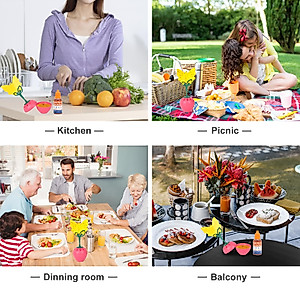 Fruit Fly Trap for Indoor- Non-Toxic Insects Bait Refill Liquid Only- Fruit Fly Bait with Sticky Pads- with 6 Packs Fly Trap Refills Liquid Replacement- 24 Packs Fruit Fly Trap Stickers