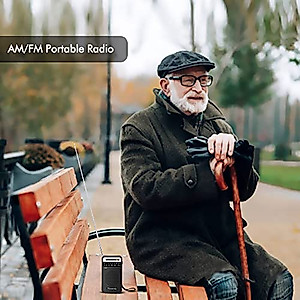 DreamSky Pocket Radios, Battery Operated AM FM Radio with Loud Speaker, Great Reception, Earphone Jack, Ideal Gifts for Elderly, Portable Transistor Radio for Walking, Camping