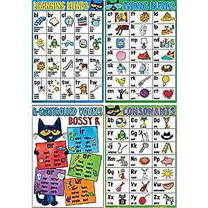 Teacher Created Resources Pete The Cat® Phonics Small Poster Pack (EP62003)