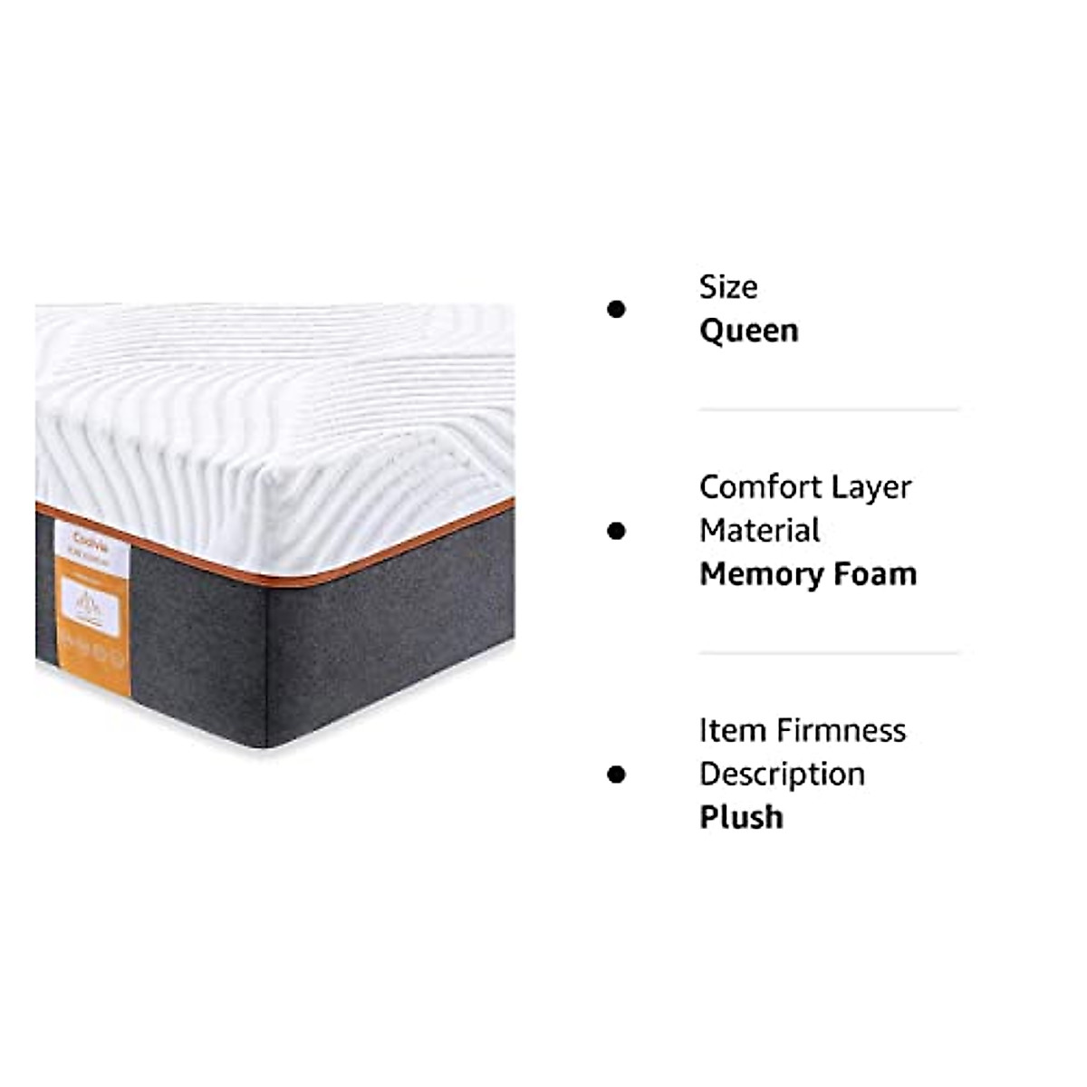 Coolvie Queen Mattress, 10 Inch Comfy Cool Memory Foam and Innerspring Hybrid Mattress, with Individually Pocket Coils, Cushioning Euro Top and Breathable Hypoallergenic Knitted Cover