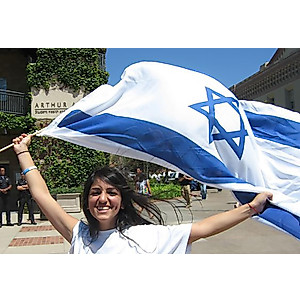 Israel Flag | Israel Flag 3x5 Ft | Flag of Israel 3x5 Ft | Israeli Flag Israeli Flag 3x5 Ft | Israel Flag Vivid Color and Fade Proof Grommets for All-Weather Outdoor Display.