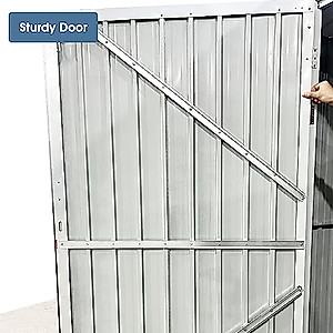 GLANZEND Outdoor Storage Shed 20x13FT, Metal Shed Backyard Utility Large Storage Shed with 2 Doors and 4 Vents, Metal Car Canopy Shelter for Car, Truck,Bike, Garbage Can, Tool, Lawnmower