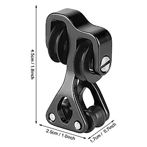 Zerone Cable Slide, Splitter Roller Glide Shooting Hunting Aluminium Alloy Glide Separator(Black)