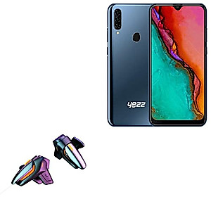 BoxWave Gaming Gear Compatible With Yezz Art 1 Pro (Gaming Gear Touchscreen QuickTrigger, Trigger Buttons Quick Gaming Mobile FPS for Yezz Art 1 Pro - Jet Black