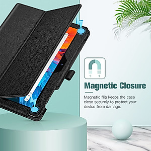 Fintie Case for QunyiCO Y10 10.1" / Pritom Tronpad M10 10 inch Tablet, Premium Vegan Leather Folio Protective Stand Cover with Pencil Holder - Black