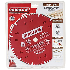 Diablo D1260X 12-Inch by 60t 1in Arbor Combination Saw Blade