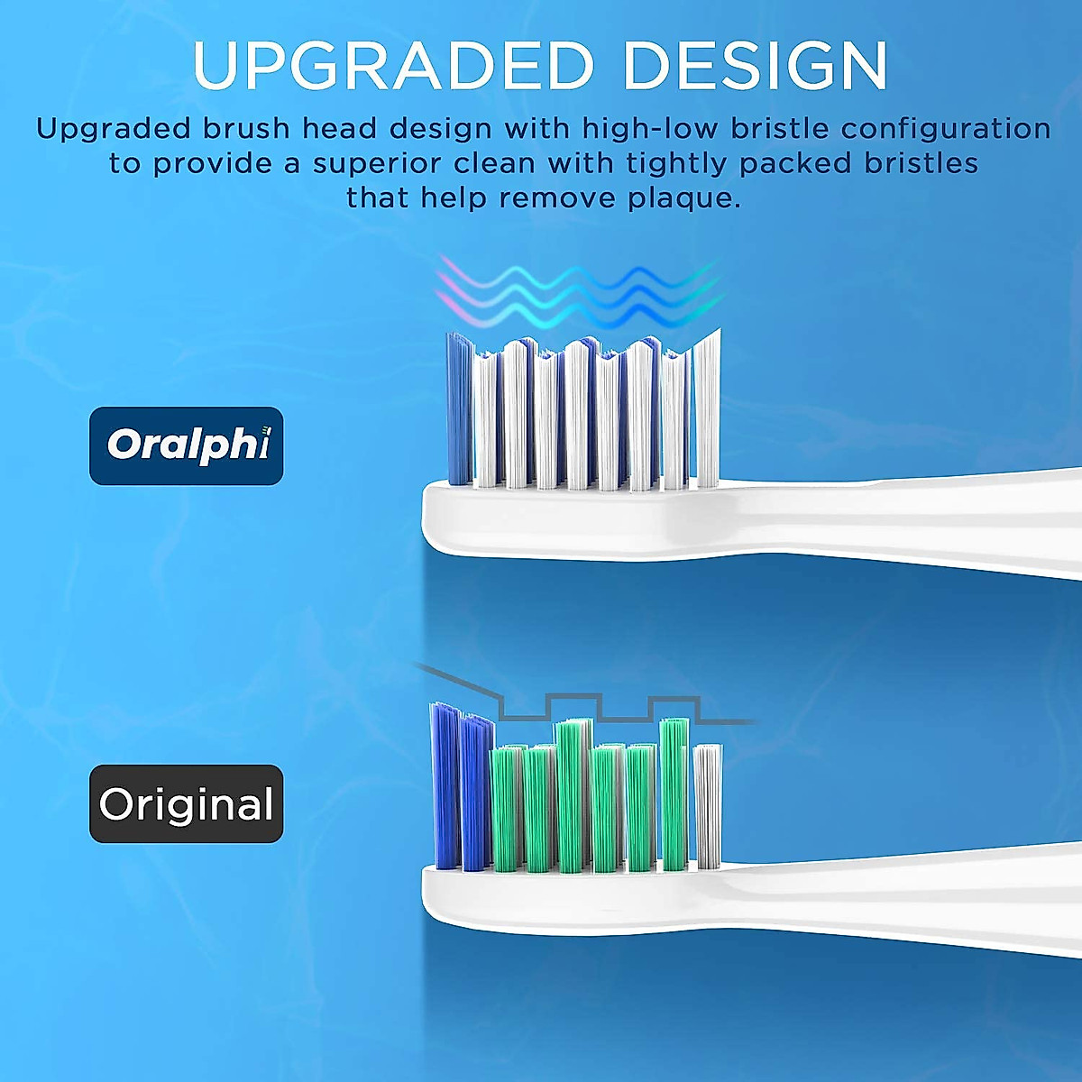 SRRB-4W Replacement Brush Heads for Waterpik Sensonic (SR-3000), Complete Care (WP-900), Complete Care 7.0 (WP-950, WP-952), Ortho Care (WP-940)