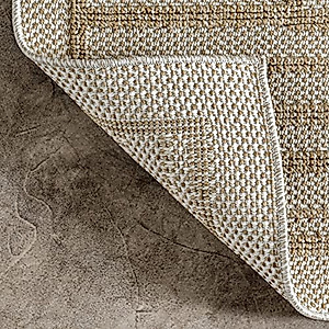 nuLOOM Rickie Solid Striped Indoor/Outdoor Area Rug, 8' x 10', Beige