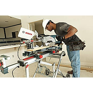 BOSCH CM8S 8-1/2 Inch Single Bevel Sliding Compound Miter Saw, Blue