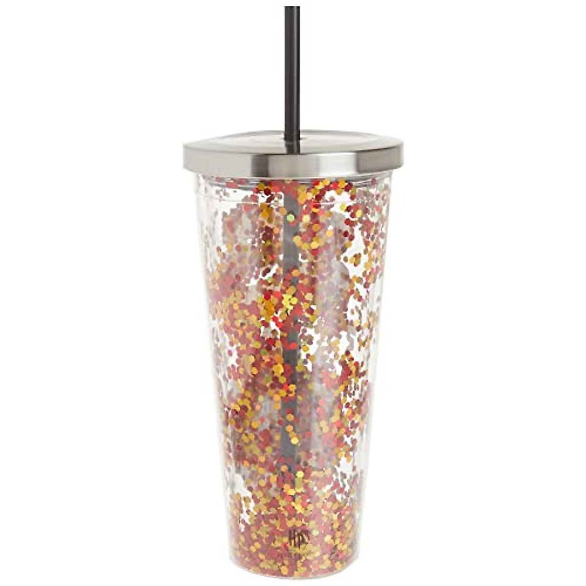 Spoontiques - Harry Potter Tumbler - Solemnly Swear Glitter Cup with Straw - 20 oz - Acrylic - Multicolored