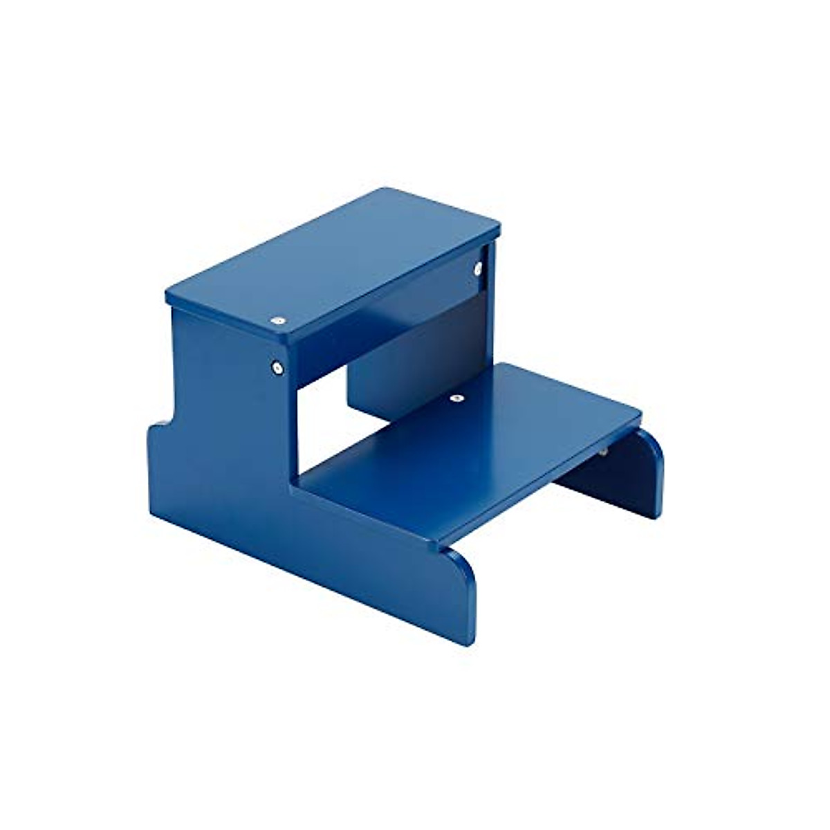 BirdRock Home Wooden Step Stool for Kids - Navy Blue – Decorative - Strong Sturdy Wood 2 Steps - Toddler Kids Step Helper for Kitchen Sink – Bathroom Toilet Stepping – Lightweight Construction