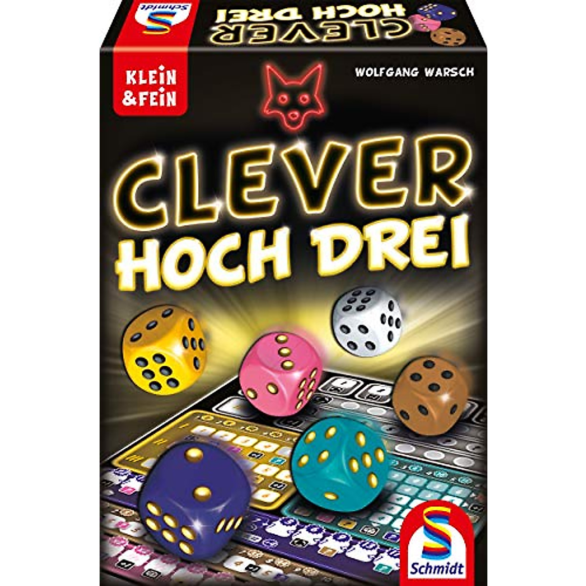 Schmidt Spiele 49384 Clever hoch DREI, dice Game from The Series Klein & Fein