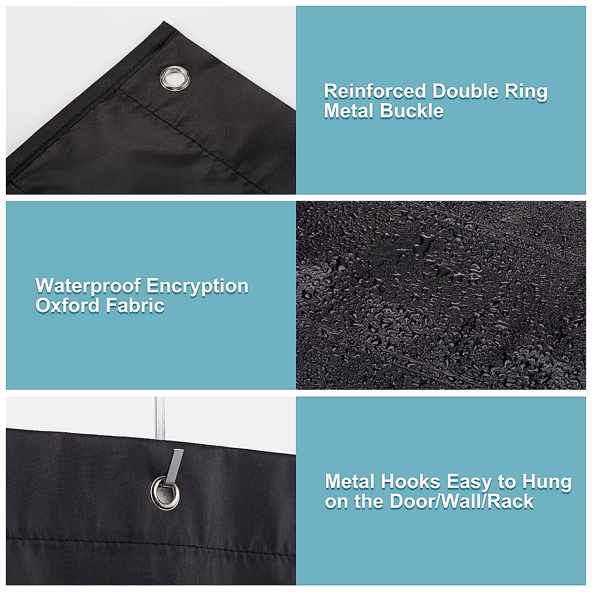 Geyee 4 Pack Wall Hanging File Folders Organizer, Heavy Duty Storage Pocket Chart, Over Door Hangers Included, Hanging Wall Paper Organizer Holder for School Classroom Office Home(10 Pocket)