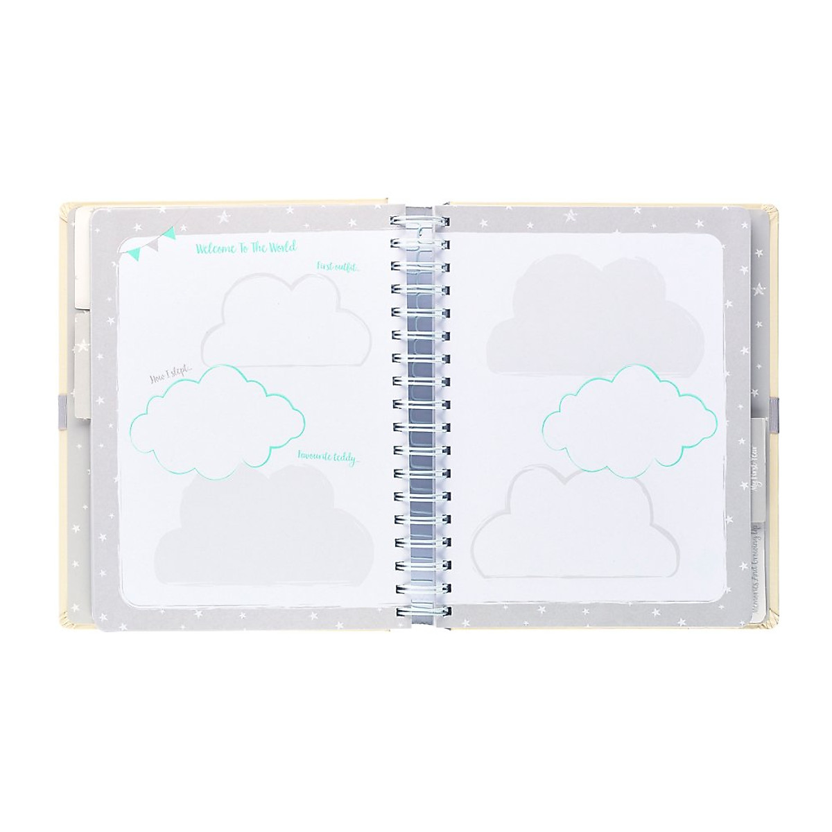 Busy B 6584 "Baby B Baby Journal with Pockets and Stickers, Neutral