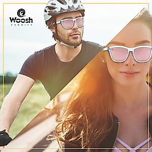Woosh Polarized Sunglasses for Men and Women - Lightweight Unisex Sun Glasses with UV Protection for Driving Fishing, Running, Sports, Beach and Outdoors (Oceanic)
