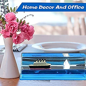 Honsheng Unsinkable Titanic Simulator Toy Wavey Boat in a Box Liquid Wave Cruise Fluid Ship Decoration Ornament for Car Decoration Paperweight Desk Toy Gifts,Recommended Age Range for use: 3+