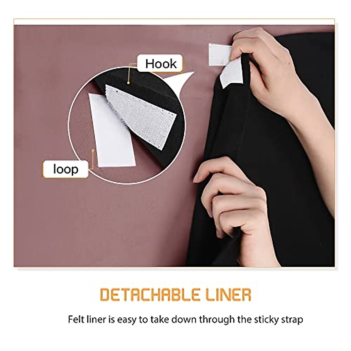 RYB HOME 3-in-1 Soundproof - Blackout - Thermal Insulation Living Room Divider Curtains, Large Bay Window Curtains for Bedroom Theatre Office Backdrop, Wild Rose, W 62 x L 84 inches, 2 Panels