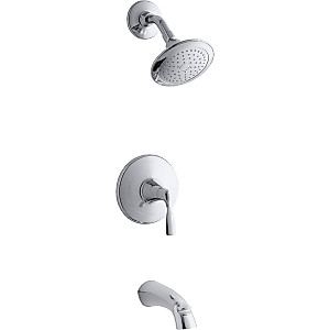 Kohler Mistos Bath/Shower Faucet, Single Lever with Showerhead, Polished Chrome