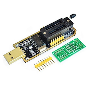ACEIRMC SOIC8 SOP8 Flash Chip IC Test Clips Socket Adpter Programmer BIOS + CH341A 24 25 Series for EEPROM Flash BIOS USB Programmer Module (Single Clip + USB)