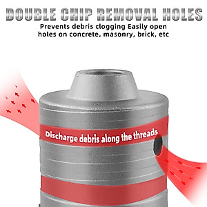 ZKH 9PCS Concrete Hole Saw Kit, Masonry Hole Saw 30 40 65 80 100 MM with 2 Drill Bits and SDS Plus & Max Shank, Hole Saw Set for Concrete Cement Brick Stone Wall Drilling