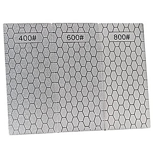 Jewboer 5 Pieces Diamond Sharpening Stone Set,Diamond Lapping Plate Coarse/Medium/Fine Grit Sharpener,400/600/800/1000/1200 Grit