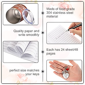 Didaey 48 Pcs Teacher Appreciation Gift Bulk Thank You Teacher Gift for Women 12 oz Wine Tumbler Coffee Mug with Straw Lid Mini Notepad Keychain for Teacher Appreciation Retirement Gifts(Multicolor)