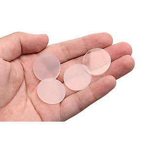 Tupalizy 1 Inch Clear Circular Acrylic Game Accessories Miniature Bases Flat Discs Counter Markers for Miniature Stands, Tabletop Decor, , Terrain Building and Cake Decoration, 1.5mm Thick, 25 Pack