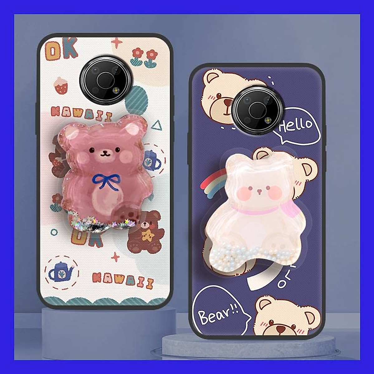 Back Cover Cartoon Lulumi Phone Case for Nokia G300, Original Soft Case Fashion Design Foothold Dirt-Resistant Kickstand Silicone Armor case Cartoon Anti-dust Cute Phone Stand Holder, 8