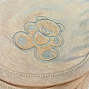 American Baby Company 30 X 40 Embroidered Swaddle Blanket Made with Organic Cotton, Mocha, Soft Breathable, for Boys and Girls