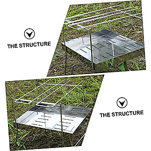 MUSISALY 1 Set Picnic Grill Portable Barbecue Stove Bbq Charcoal Grill Outdoor Stove Burner Portable Stove Burner Portable Grill Stand Outdoor Grills Barbecue Tool Barbecue Grill Bbq Grill