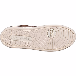 COACH Lowline Low Top for Women - Cushioned Insole, Supportive and Stable Lightweight Casual Sneakers Tan PVC 8.5 B - Medium