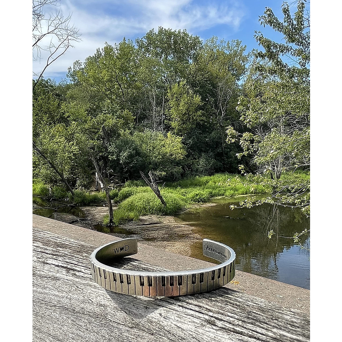 Quotable Cuffs Piano Cuff Inspirational Jewelry Bracelet - Great Piano Gift for Music Teachers, Musicians, and Music Students By Whitney Howard Designs