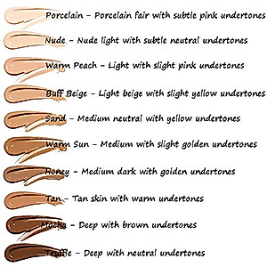 PHOERA Foundation,Flawless Soft Matte Liquid Foundation 24HR Oil Control Concealer Foundation Makeup . (1 Pcs-104- Buff Beige)