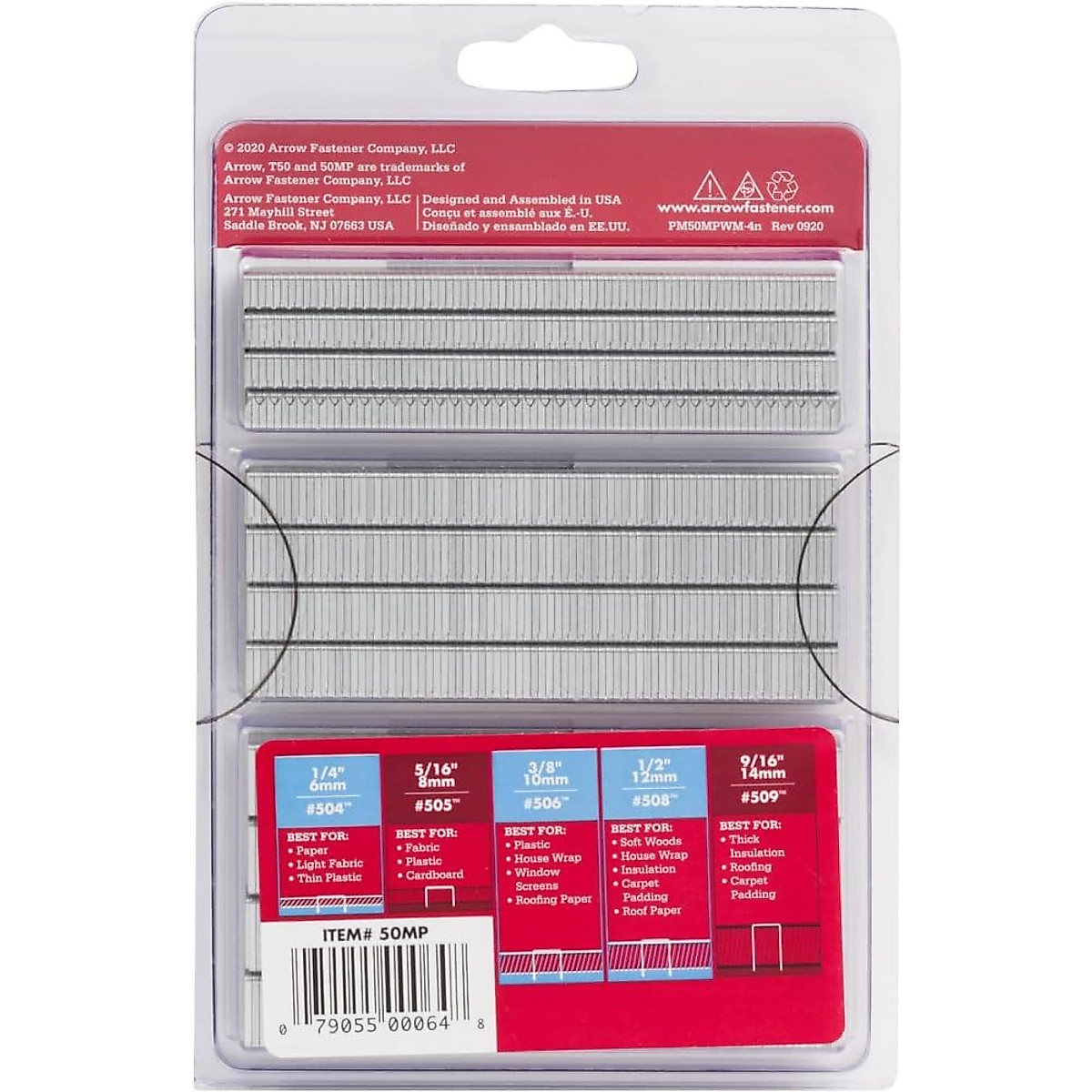 Arrow Fastener 50MP T50 Staple Multi-Pack