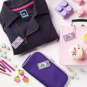 Spongebob Squarepants Theme 3 Mini Personalized Waterproof Custom Name Bag Tags with Chain attachments